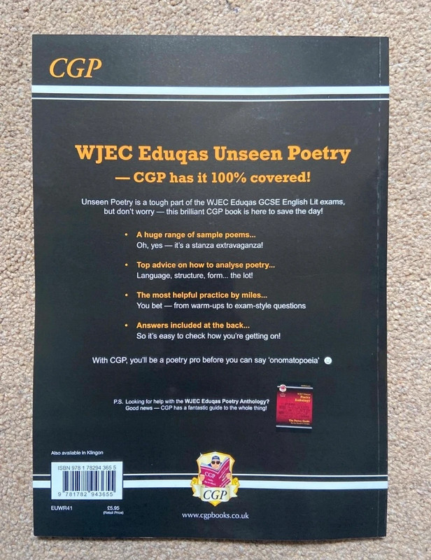 GCSE wjec Educas unseen poetry guide | Vinted GCSE wjec Educas unseen poetry guide | Vinted